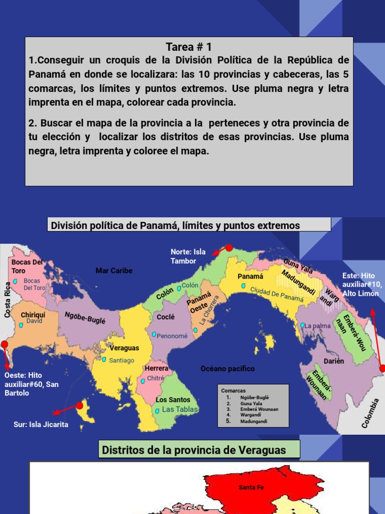 Mapa Político y Provincias de Panamá | PDF