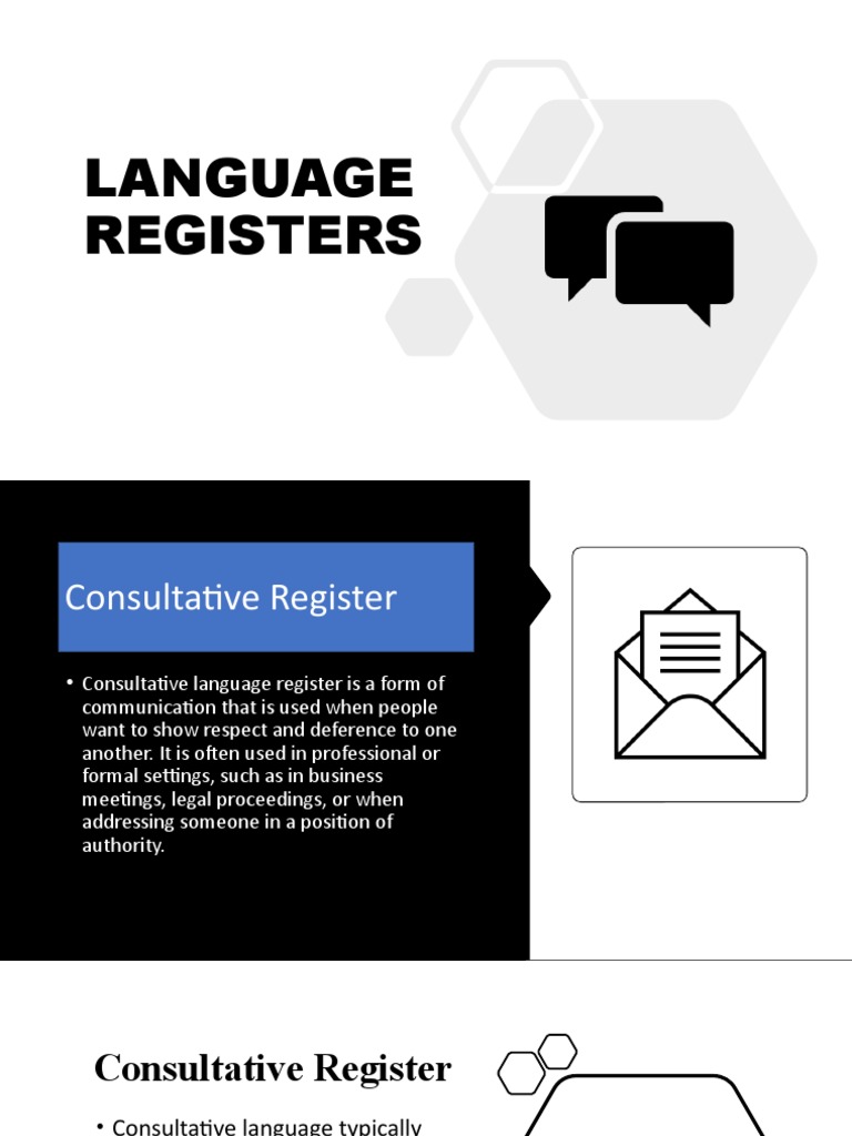 Language Registers | PDF | Communication | Cognitive Science