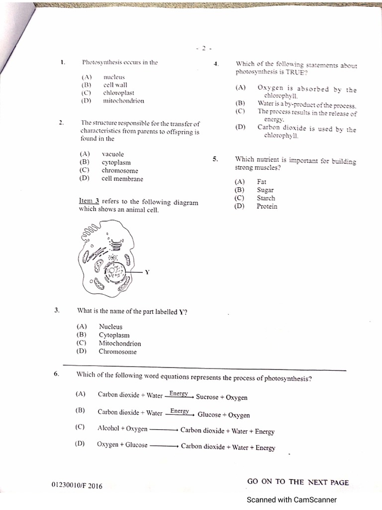 CSEC Intergrated Science P1 2016 | PDF