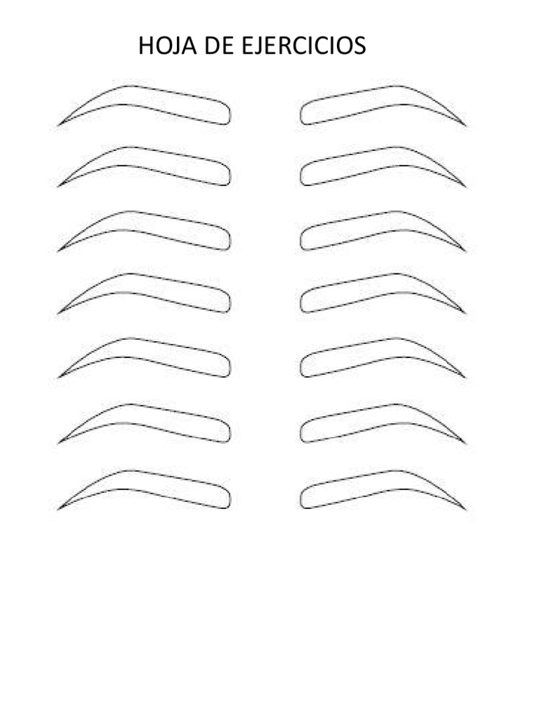 HOJA DE EJERCICIO DE CEJAS - NaySpa-Femini | PDF