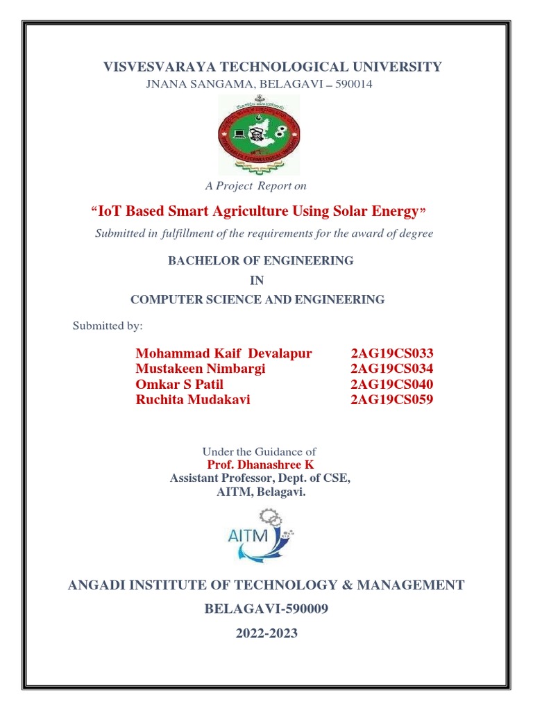 01 IoT Based Smart Agriculture | PDF | Internet Of Things | Feasibility ...