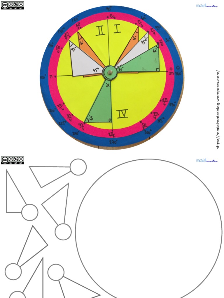Trigonometría. Plantillas Razones Trigonométricas | PDF