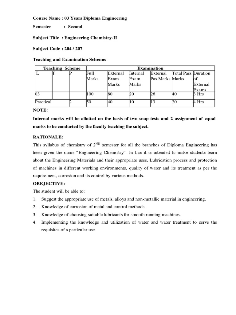 Engineering Chemistry II | PDF
