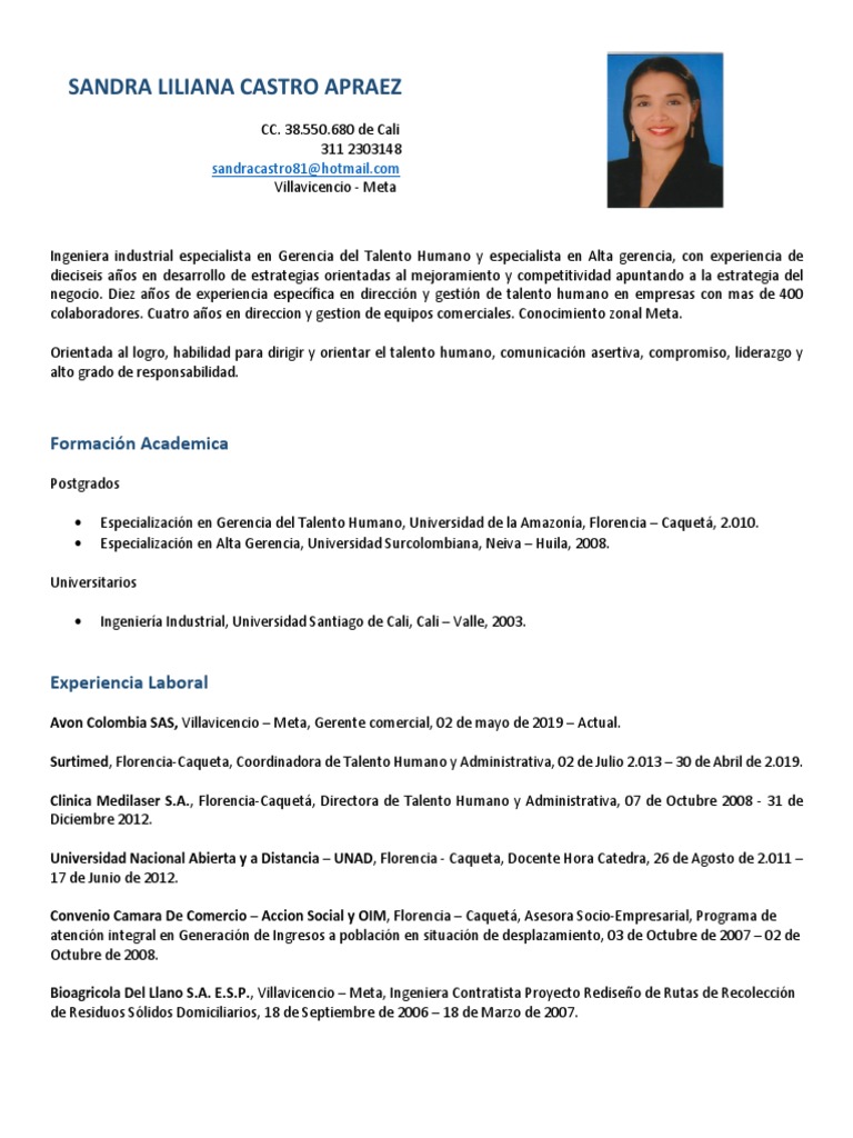 Cv. Actualizada Marzo 2023 | PDF | Liderazgo | Business