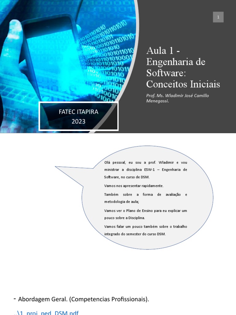 1 Aula1 ConceitosIniciais | PDF