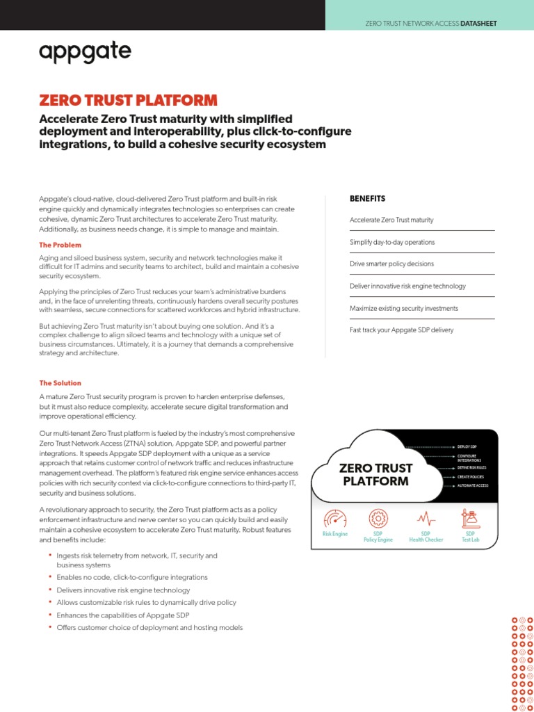 Zero Trust Platform Overview | PDF | Interoperability | Cloud Computing