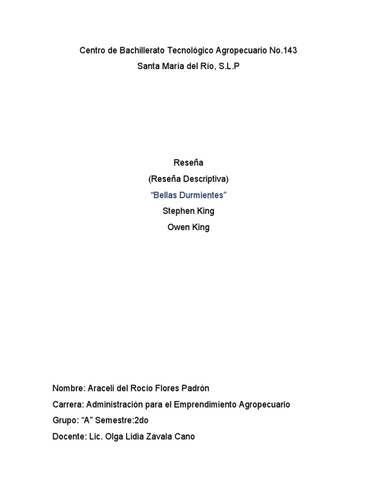 Reseña de "Bellas Durmientes" de King | PDF | Novela negra, policíaca y ...