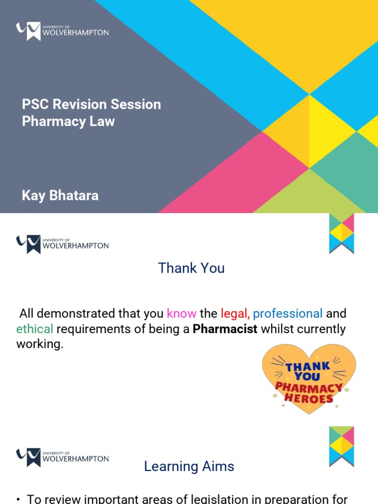 Pharmacy Law GPHC Exam 21 Revision | PDF