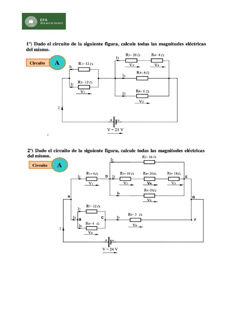 Ejercicios Circuitos Mixtos | PDF