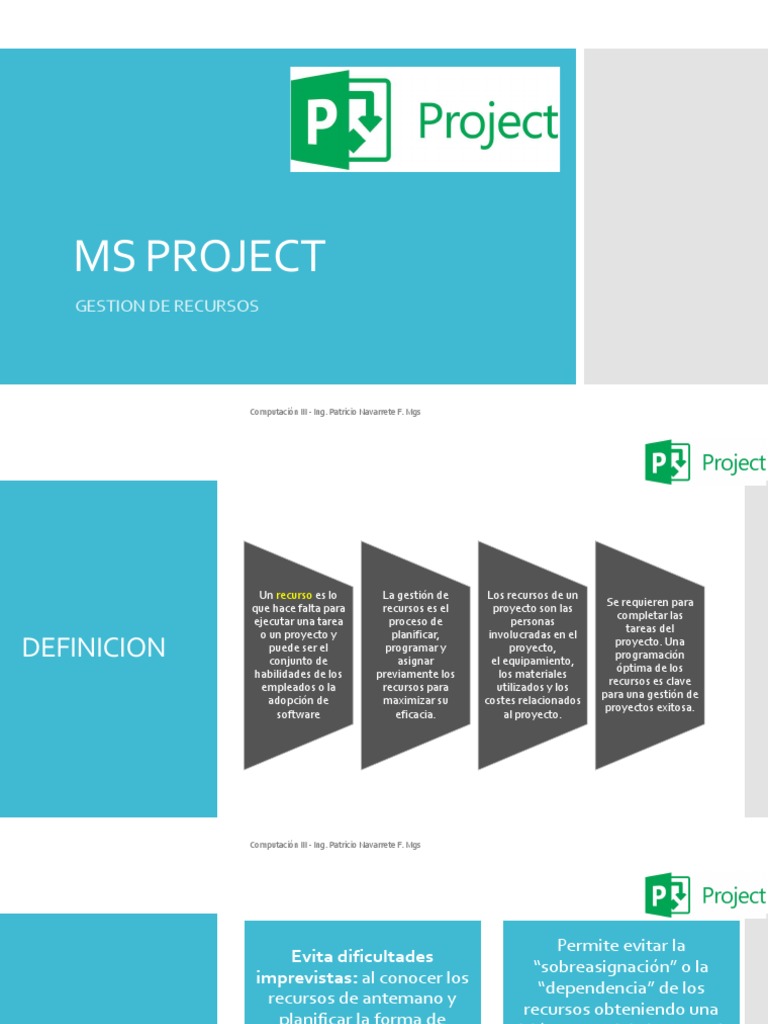 MS Project Recursos | PDF