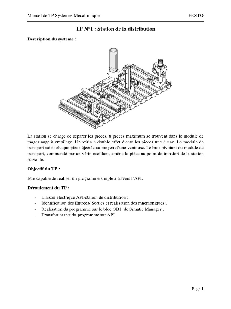 TP Système Mécatronique | PDF | Technologie et ingénierie
