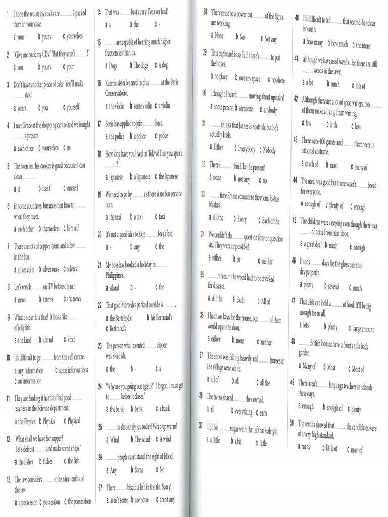 Summit 5.2A Grammar Quiz 1 | PDF