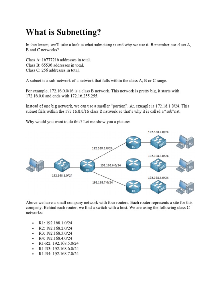 1.what Is Subnetting | PDF | Internet Standards | Wide Area Network