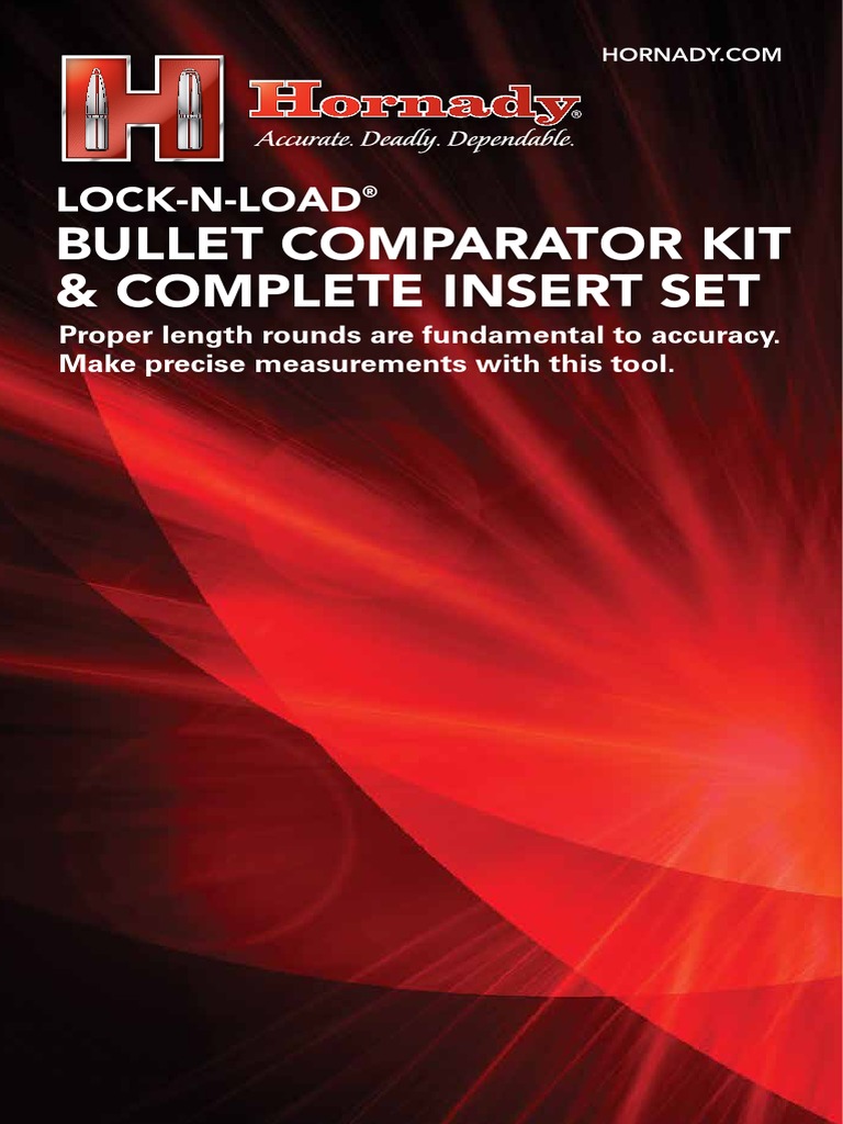 Bullet Comparator Complete Insert Kit Instructions1613061271 | PDF ...