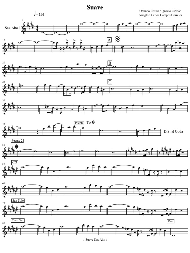 Sax Alto 1: Orlando Castro / Ignacio Cibrián Arreglo: Carlos Campos ...