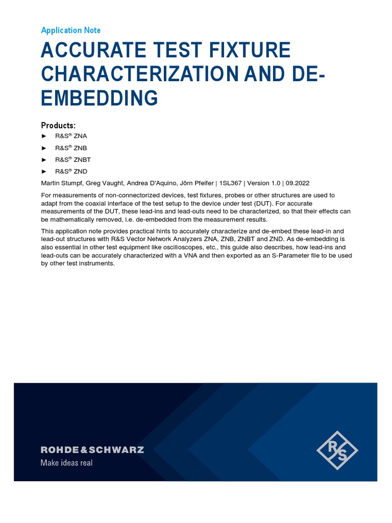 Test Fixture Characterization | PDF