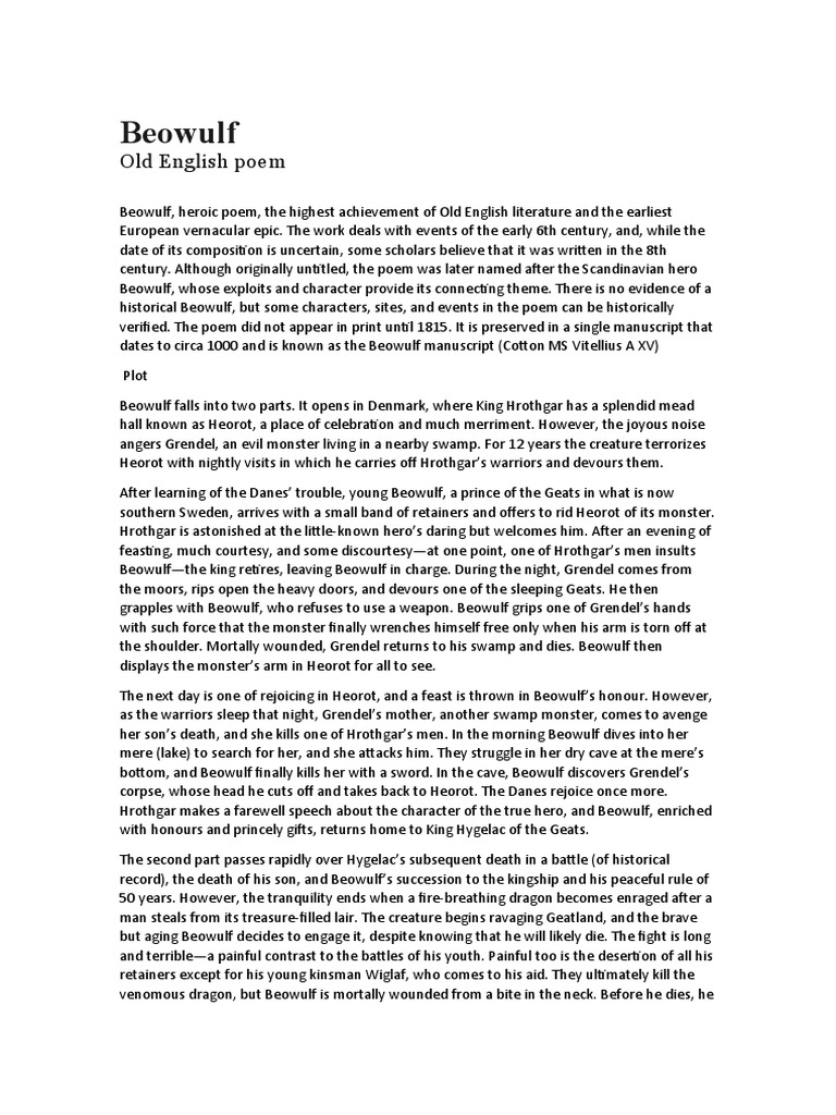 BEOWULF | PDF