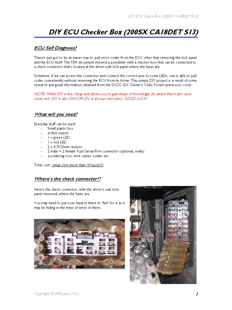 CA18DET ECU Checker Box | PDF