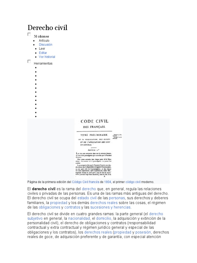 Derecho Civil | PDF | Derecho Civil (Common Law) | Etica Aplicada