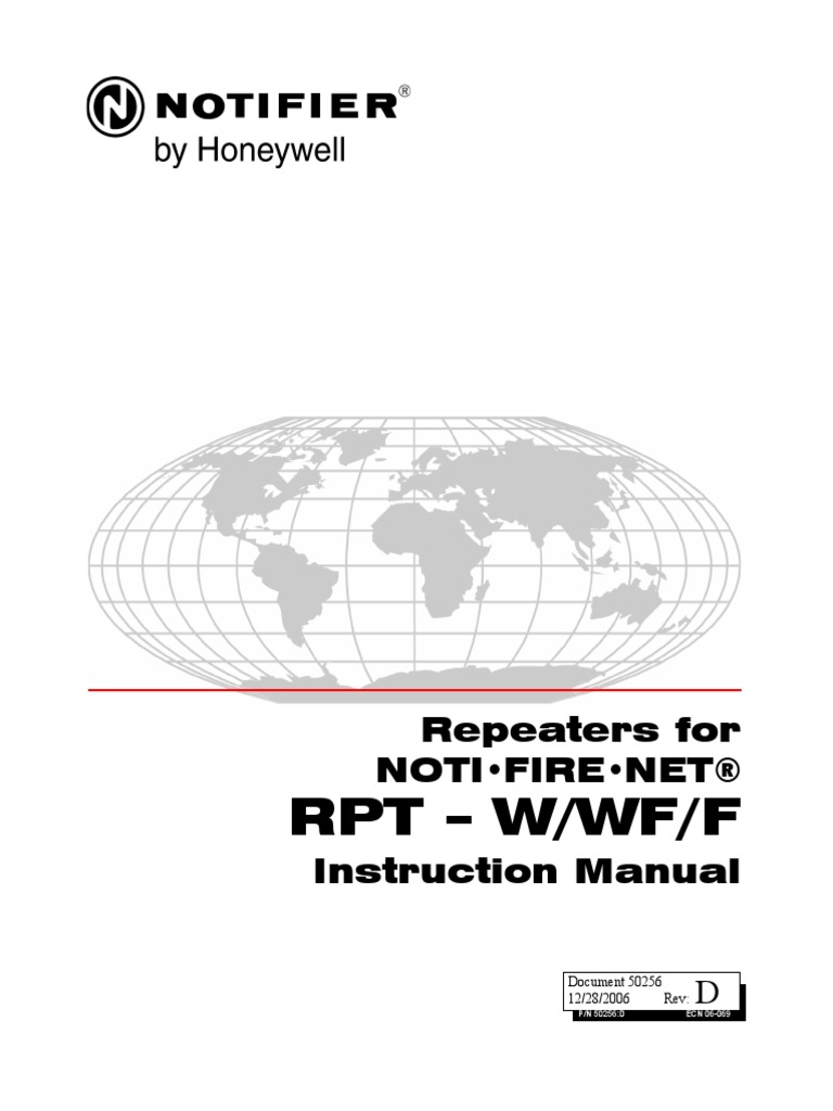 RPT - W-WF-F Repeaters For NOTI-FIRE-NET 50256 | PDF | Network Topology | Computer Network