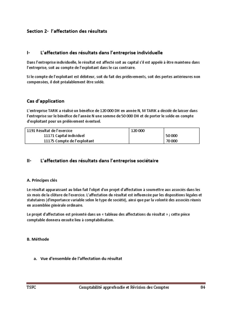 Affectation Du Résultat | PDF