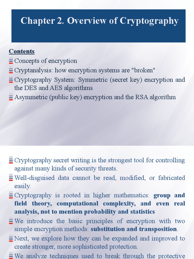 Chapter 2 | PDF | Cryptography | Public Key Cryptography