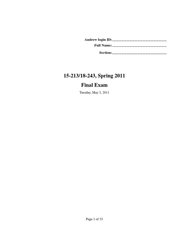 Final s11 | PDF | Cpu Cache | Software Development