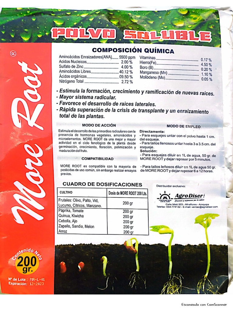 Enraizador MORE ROOT | PDF