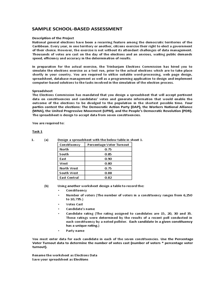 It Sba Instructions | PDF | Voting | Table (Database)