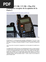 Configuración Manual Baofeng UV-5R | PDF | Radio | Frecuencia ultra alta