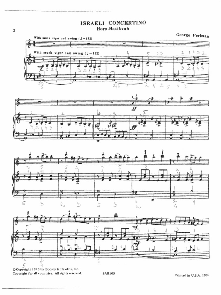 G. Perlman-Israeli Concertino | PDF