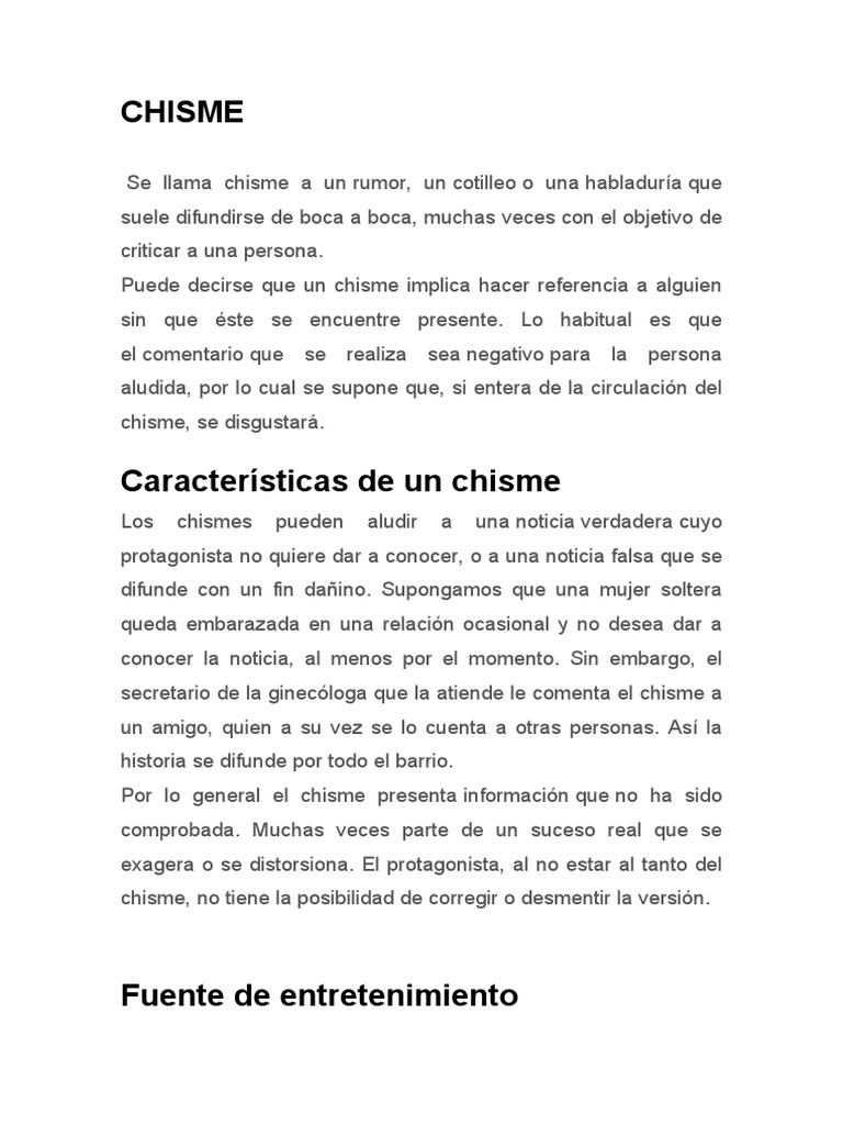 CHISME | PDF
