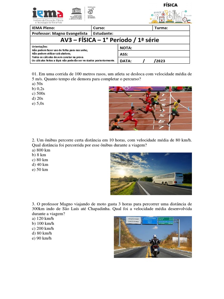 Prova Adaptada 1ºP | PDF
