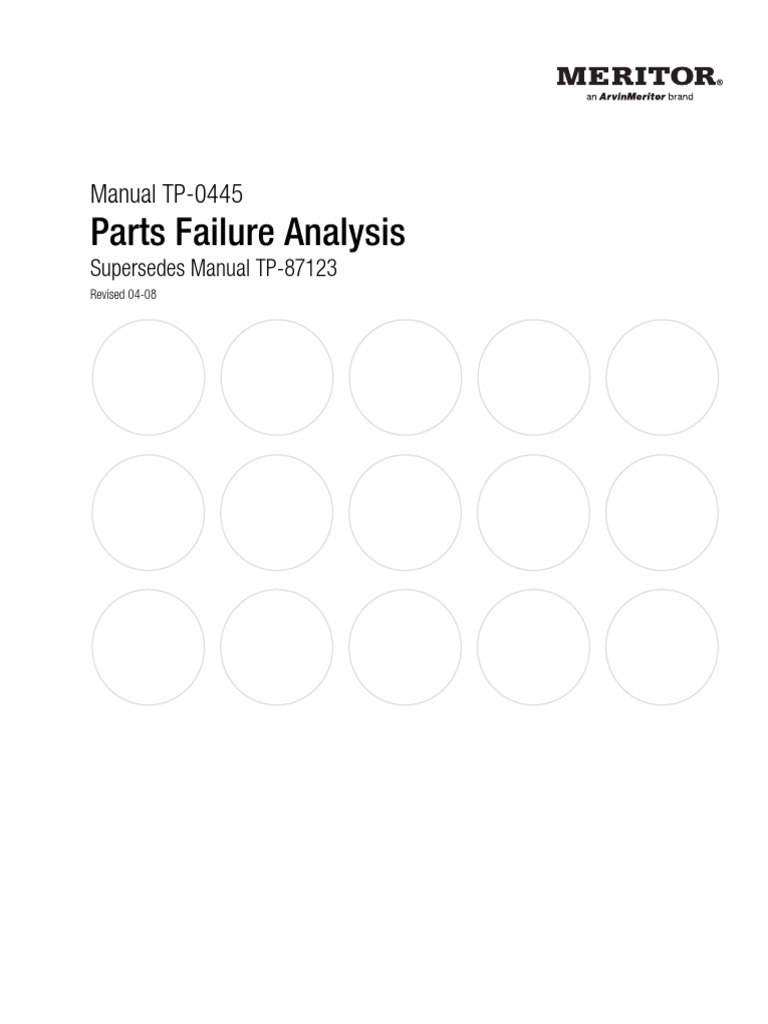 Meritor Parts Failure Analysis | PDF | Asbestos | Fatigue (Material)