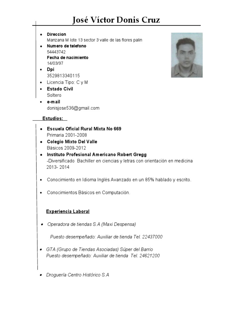 Curriculo José Donis 2023 | PDF