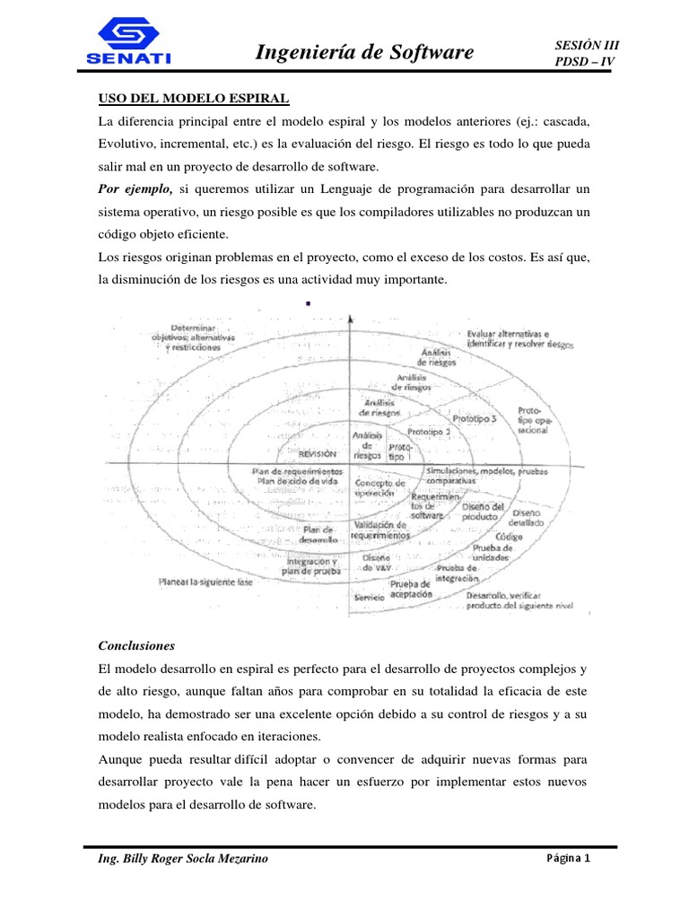 Sesión 03 - Modelo Espiral - Ejemplo | PDF | Software | Ingeniería de ...