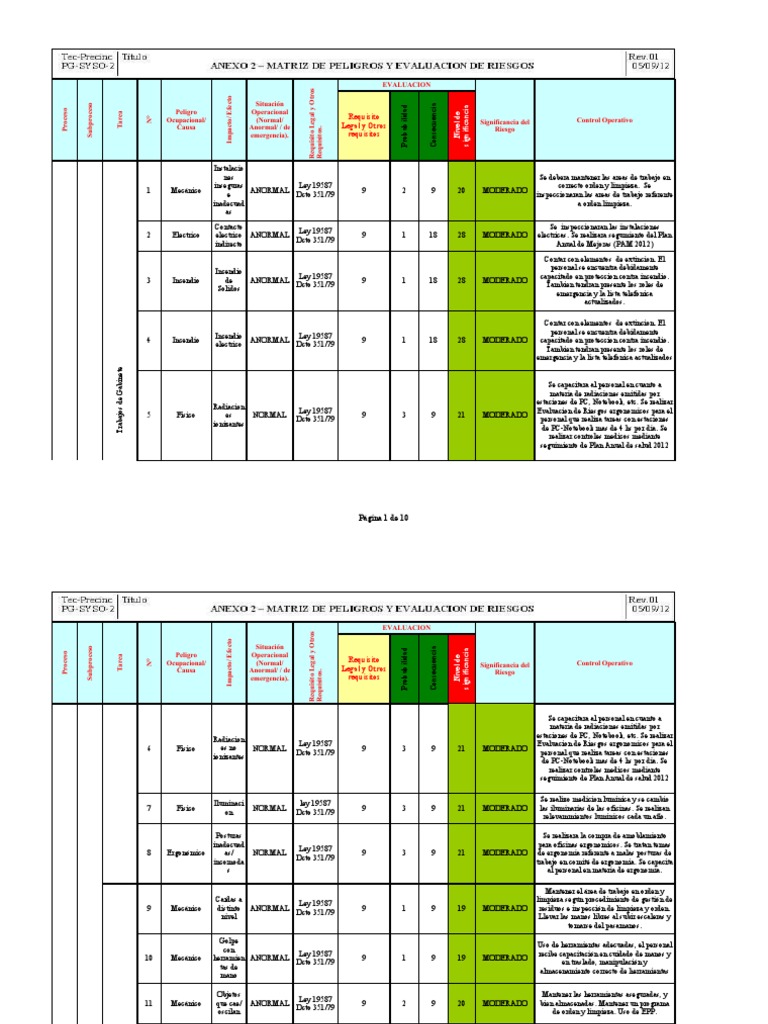 Matriz de Iperc | PDF