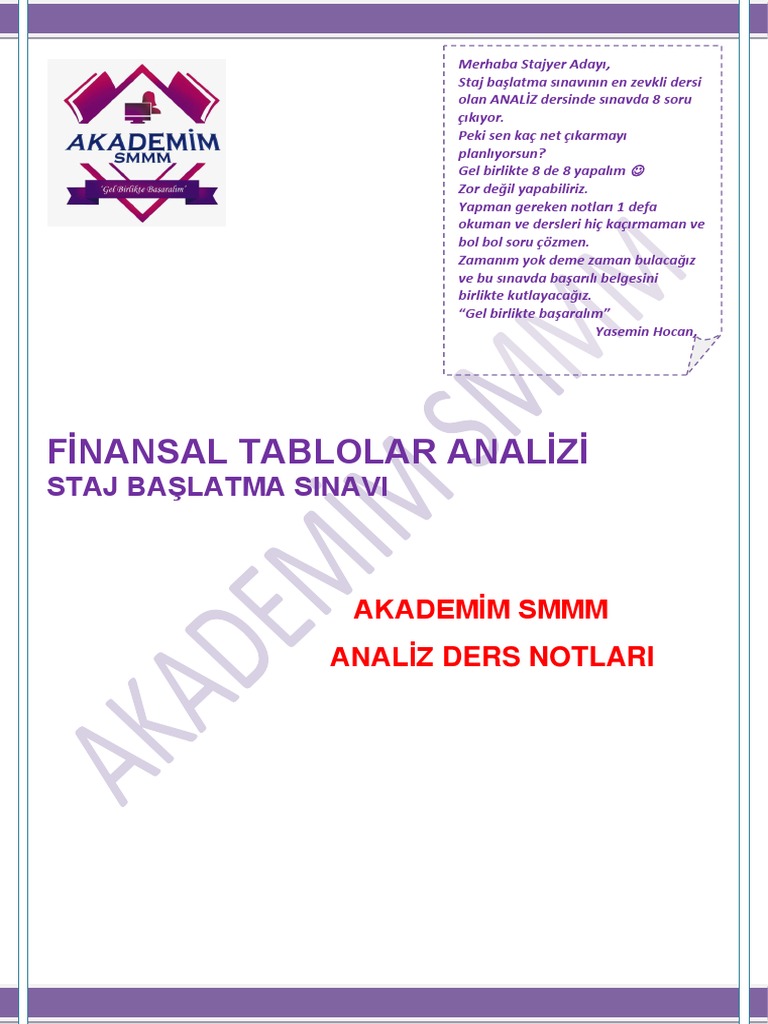 Anali̇z Ders Notlari | PDF Anali̇z Ders Notlari | PDF