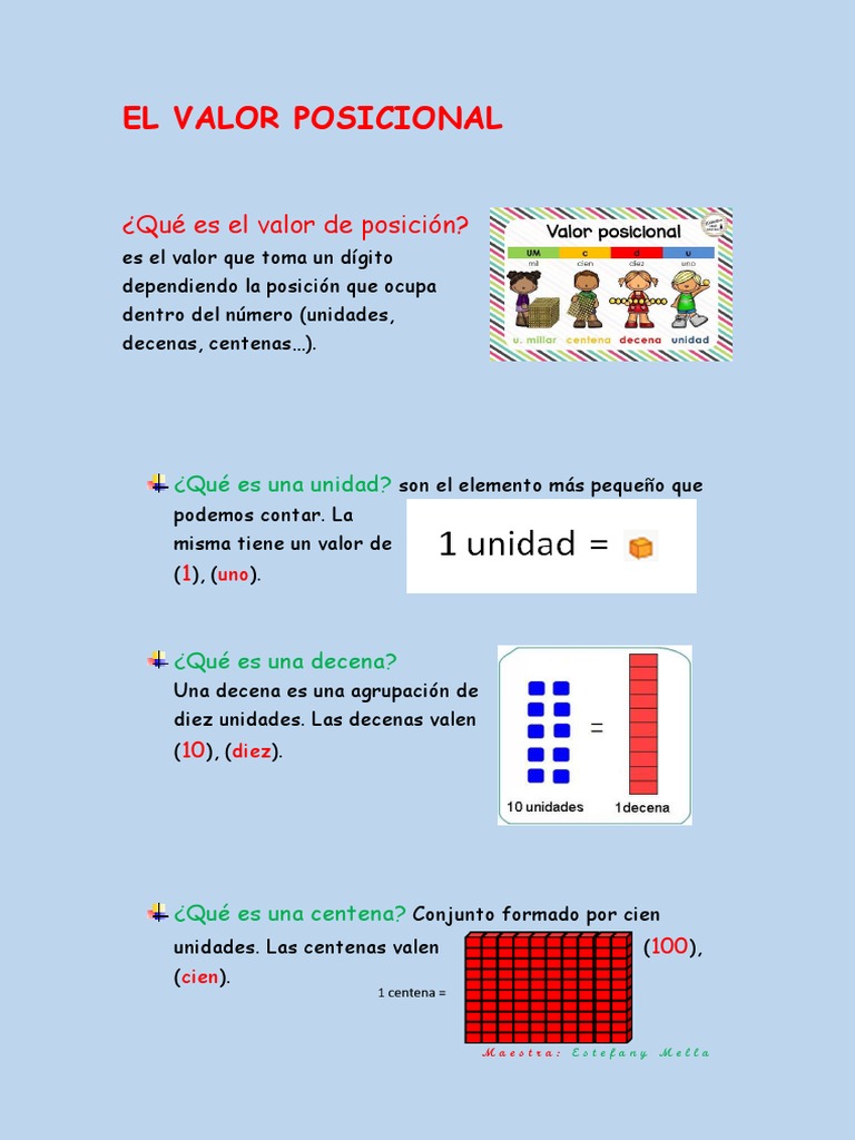El Valor Posicional, 5to y 6to Grado. | PDF