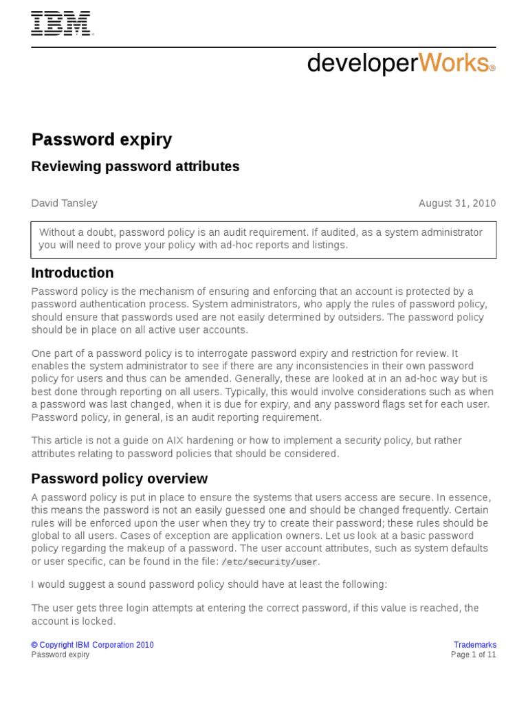 Au-Password Expiry PDF | PDF | Password | Policy