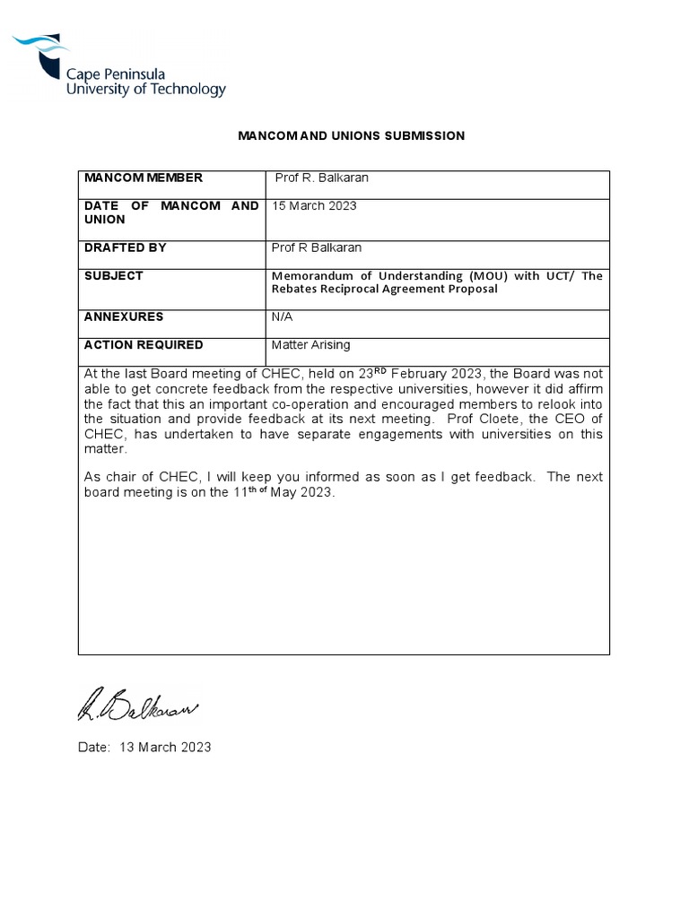 3.3 Reciprocal Agreement | PDF