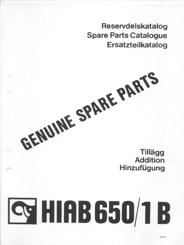 Manual Hiab 650 | PDF