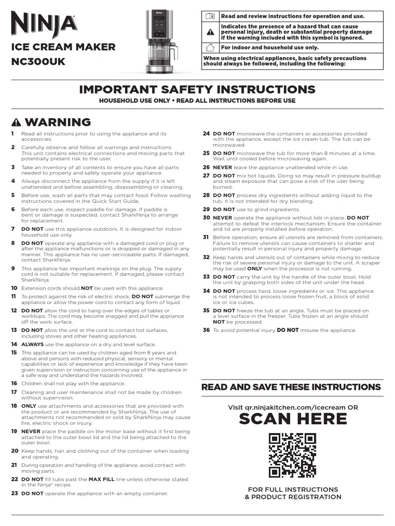 NC300UK IB Sheet MP 210528 Mv1 LR | PDF | Home Appliance | Refrigerator
