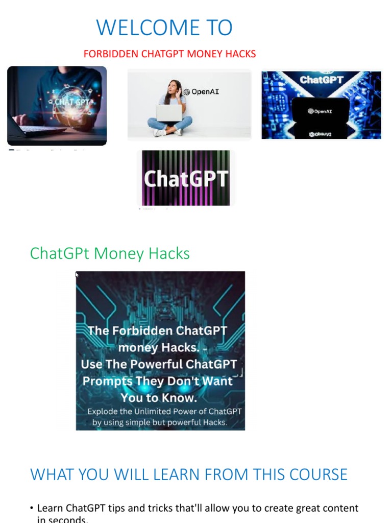 1 Welcome To Chatgpt Course | PDF | Computers