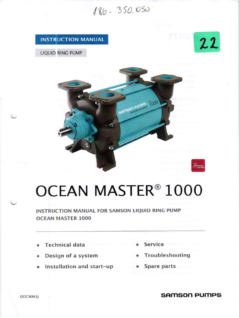 186.350.050 Samson - Instruction Manual Liquid Ring Pump-Comprimido | Download Free PDF | Pump ...