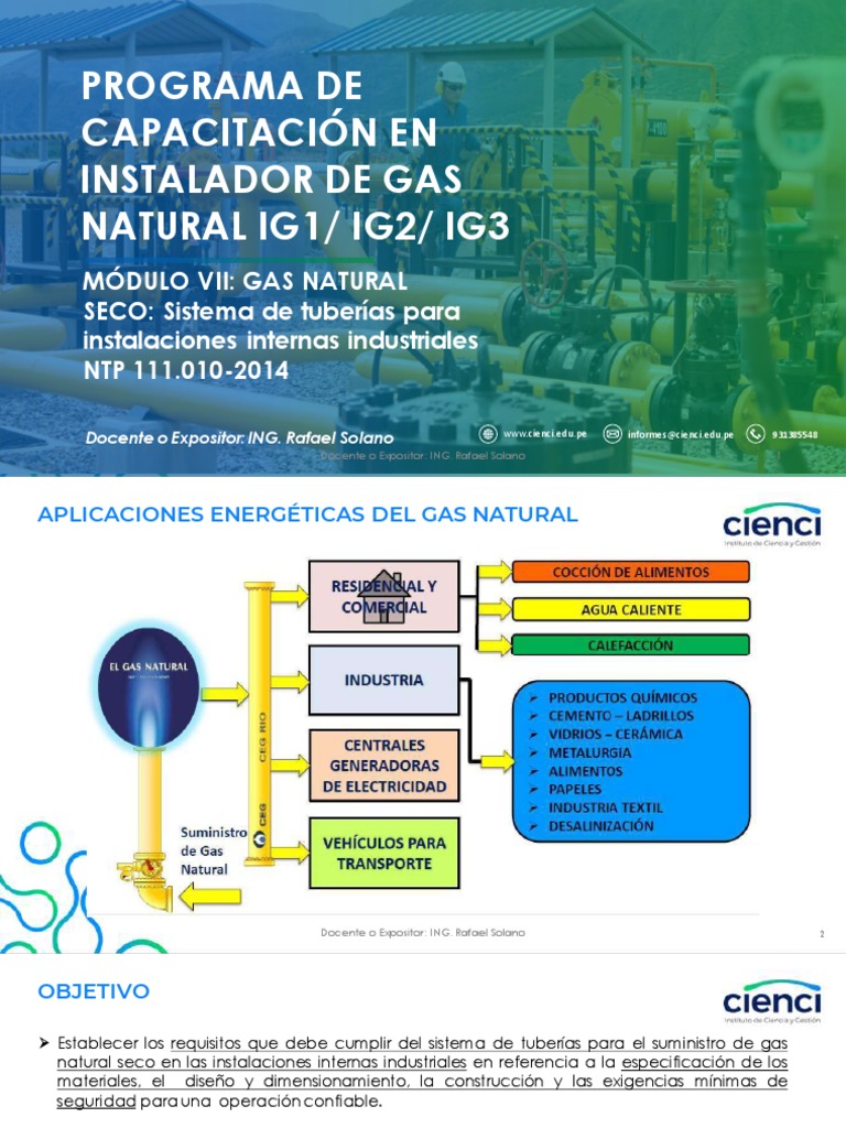 Programa de Capacitación en Instalador de Gas Natural Ig1/ Ig2/ Ig3 ...