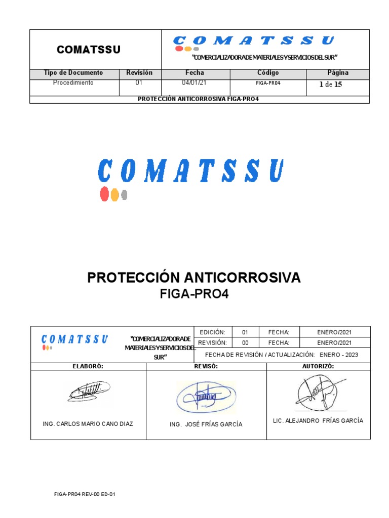 Figa Pr04 Protección Anticorrosiva Comatssu | PDF | Revestimiento | Pintar