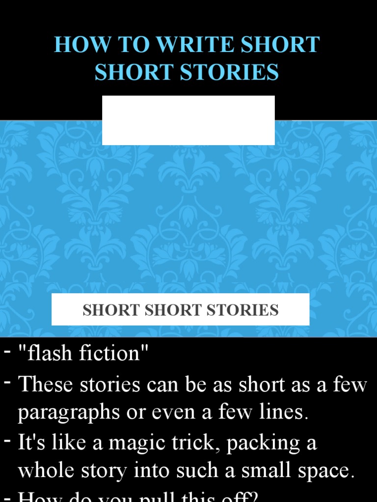How To Write Short Short Stories | PDF