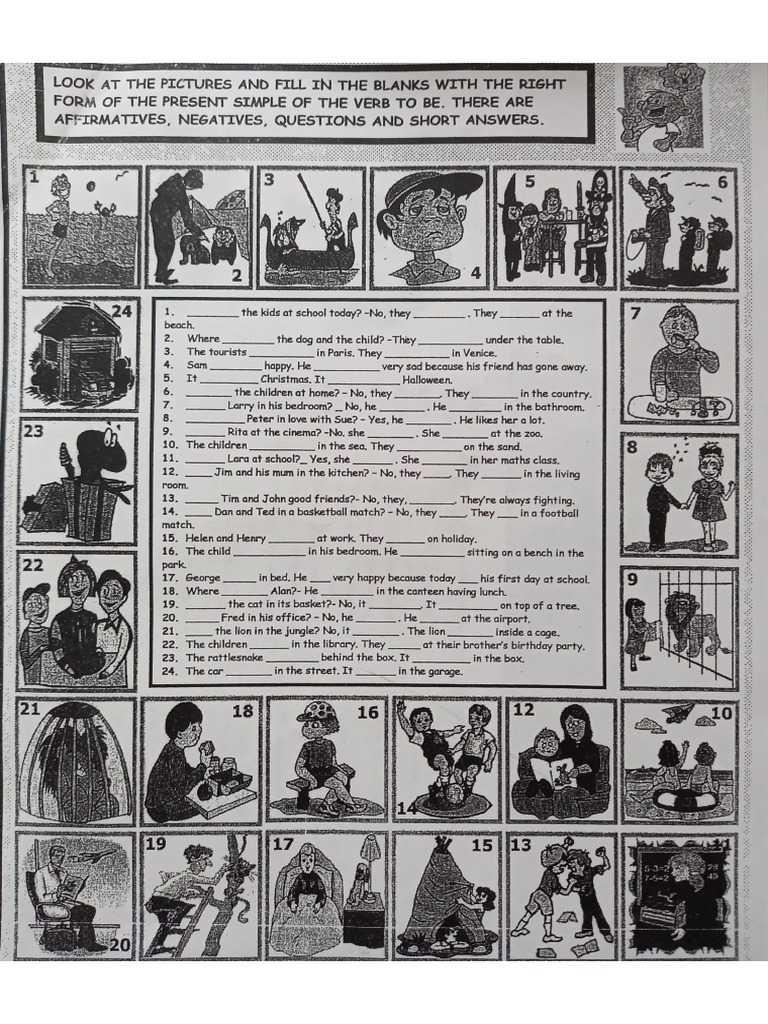 To Be Exercises | PDF