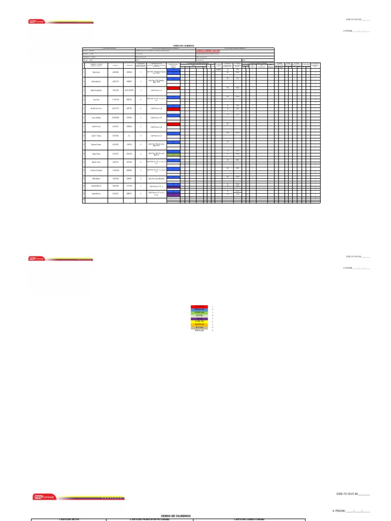 Censo de Cilindros PDV Comunal | PDF